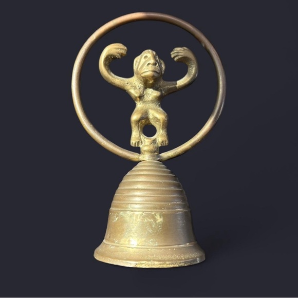 Accents | 196s Vintage Gold Monkey Figurine Bell | Poshmark